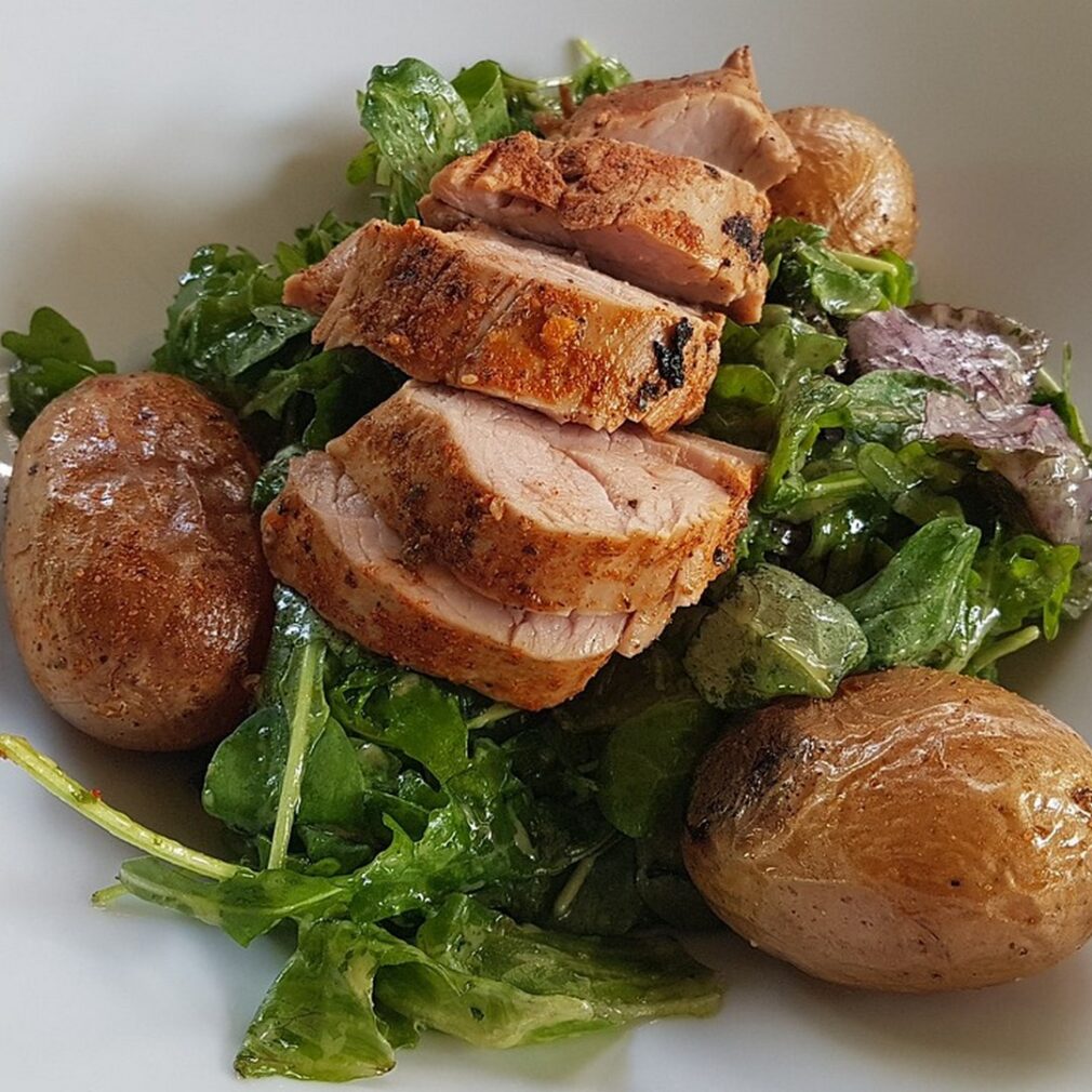 Cold baked pork with fresh vegetables - G Ladys NYC
